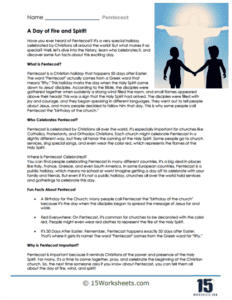 Pentecost Worksheets - 15 Worksheets.com