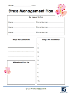 Stress Worksheets - 15 Worksheets.com