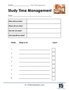 Time Management Worksheets | Boost Productivity - 15 Worksheets.com