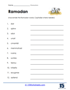Ramadan Worksheets - 15 Worksheets.com