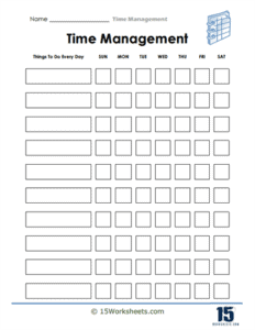 Time Management Worksheets | Boost Productivity - 15 Worksheets.com