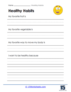 Healthy Habits Worksheets | Promote Daily Wellness - 15 Worksheets.com