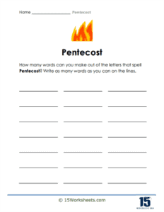 Pentecost Worksheets - 15 Worksheets.com