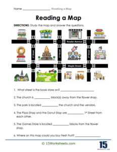Reading a Map Worksheets | Social Studies - 15 Worksheets.com