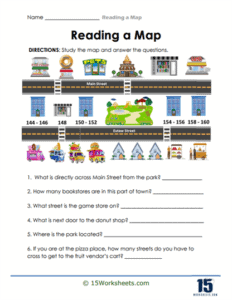 Reading a Map Worksheets | Social Studies - 15 Worksheets.com