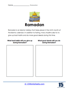 Ramadan Worksheets - 15 Worksheets.com