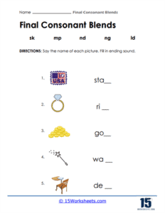 Final Consonant Blends Worksheets - 15 Worksheets.com