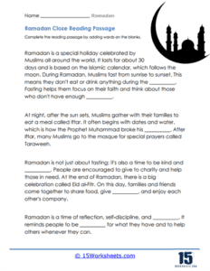 Ramadan Worksheets - 15 Worksheets.com