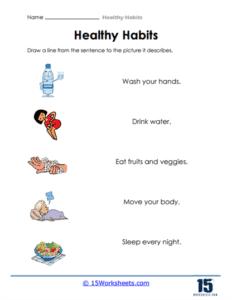 Healthy Habits Worksheets | Promote Daily Wellness - 15 Worksheets.com