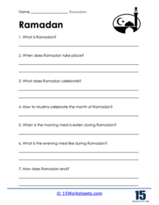 Ramadan Worksheets - 15 Worksheets.com