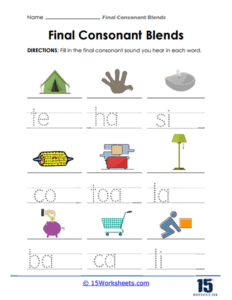Final Consonant Blends Worksheets - 15 Worksheets.com