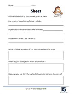 Stress Worksheets - 15 Worksheets.com