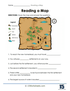 Reading a Map Worksheets | Social Studies - 15 Worksheets.com