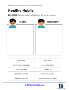 Healthy Habits Worksheets | Promote Daily Wellness - 15 Worksheets.com
