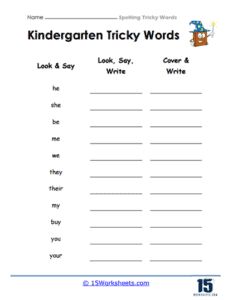 Spelling Tricky Words Worksheets - 15 Worksheets.com