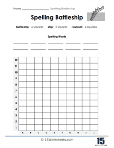 Spelling Battleship Worksheets - 15 Worksheets.com
