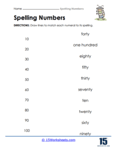 Spelling Numbers Worksheets - 15 Worksheets.com