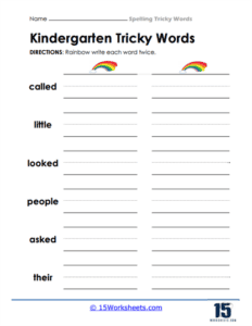 Spelling Tricky Words Worksheets - 15 Worksheets.com
