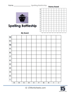 Spelling Battleship Worksheets - 15 Worksheets.com