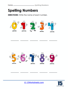 Spelling Numbers Worksheets - 15 Worksheets.com