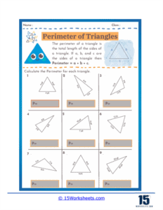Perimeter of Triangles Worksheets