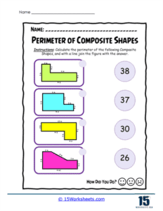 Perimeter of Composite Shapes Worksheets