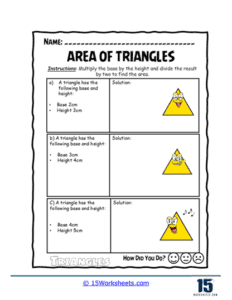 Area of Triangles Worksheets - 15 Worksheets.com