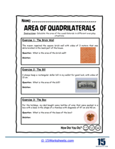 Area of Quadrilaterals Worksheets - 15 Worksheets.com