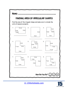 Area of Irregular Shapes Worksheets - 15 Worksheets.com