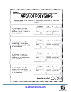 Area of Polygons Worksheets - 15 Worksheets.com