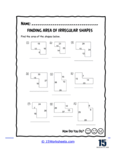 Area of Irregular Shapes Worksheets - 15 Worksheets.com