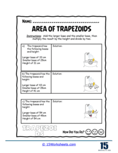 Area of Trapezoids Worksheets - 15 Worksheets.com