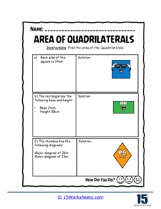 Area of Quadrilaterals Worksheets - 15 Worksheets.com