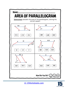 Area of Parallelograms Worksheets - 15 Worksheets.com