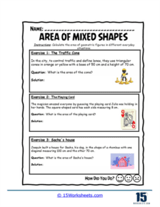 Area of Mixed Shapes Worksheets - 15 Worksheets.com