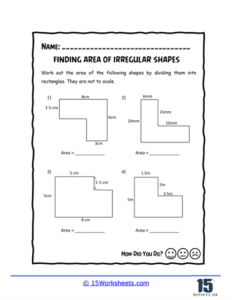 Area of Irregular Shapes Worksheets - 15 Worksheets.com