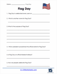 Flag Day Worksheets | Stars & Stripes Activities - 15 Worksheets.com