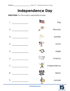 Independence Day (July 4th) Worksheets | Patriotic Printables - 15 ...