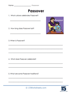 Passover Worksheets | Traditions & Symbols - 15 Worksheets.com