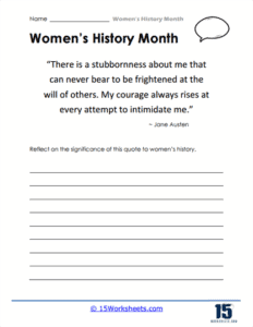 Women's History Month Worksheets - 15 Worksheets.com