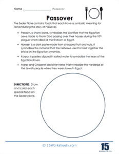 Passover Worksheets | Traditions & Symbols - 15 Worksheets.com