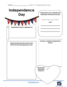 Independence Day (July 4th) Worksheets | Patriotic Printables - 15 ...