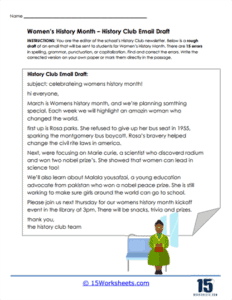 Women's History Month Worksheets - 15 Worksheets.com