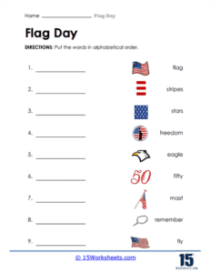 Flag Day Worksheets | Stars & Stripes Activities - 15 Worksheets.com