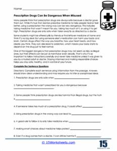 Red Ribbon Week Worksheets | Drug Prevention Activities - 15 Worksheets.com