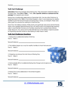 Boxing Day Worksheets - 15 Worksheets.com