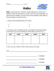 Haiku Worksheets - 15 Worksheets.com