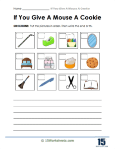 If You Give a Mouse a Cookie Worksheets - 15 Worksheets.com