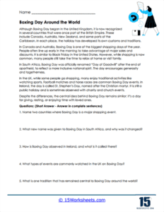 Boxing Day Worksheets - 15 Worksheets.com