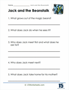 Jack and the Beanstalk Worksheets - 15 Worksheets.com